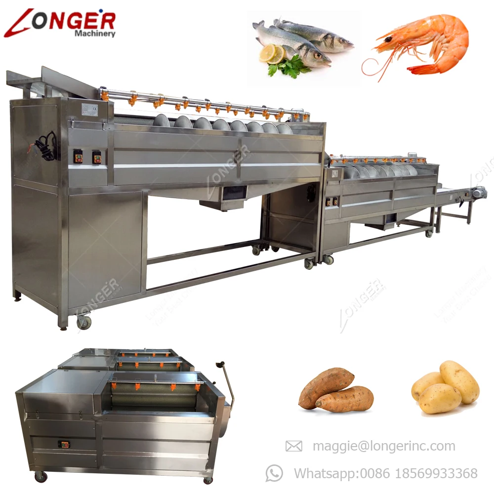 Factory Price Seafood Shellfish Cleaning White Radish Carrot Washing ...