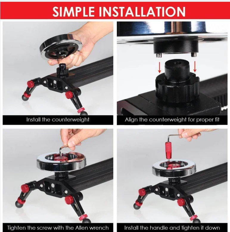 120 Cm Carbon Fiber Flywheel Camera Track Dolly Slider Photography ...