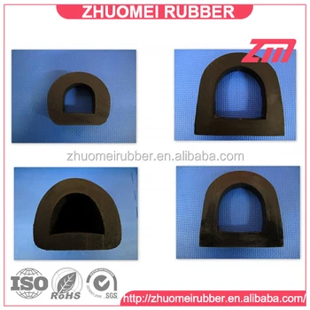 D Shape Extruded Rubber Bumper Strip - Buy Rubber Bumper Strip,Rubber ...