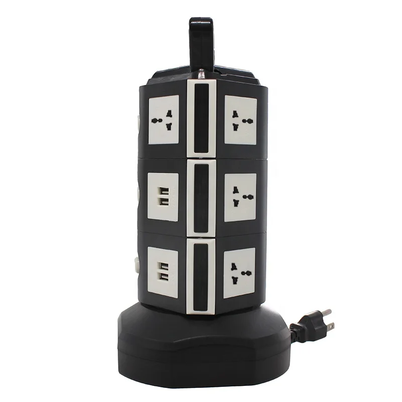 Retractable Cable Vertical Electric Extension Cord Power Socket With ...