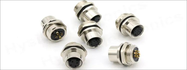 Mencom Mdc 2 3 4 5 6 8 12 17 Pin M12 Female Male Receptacle Connector ...