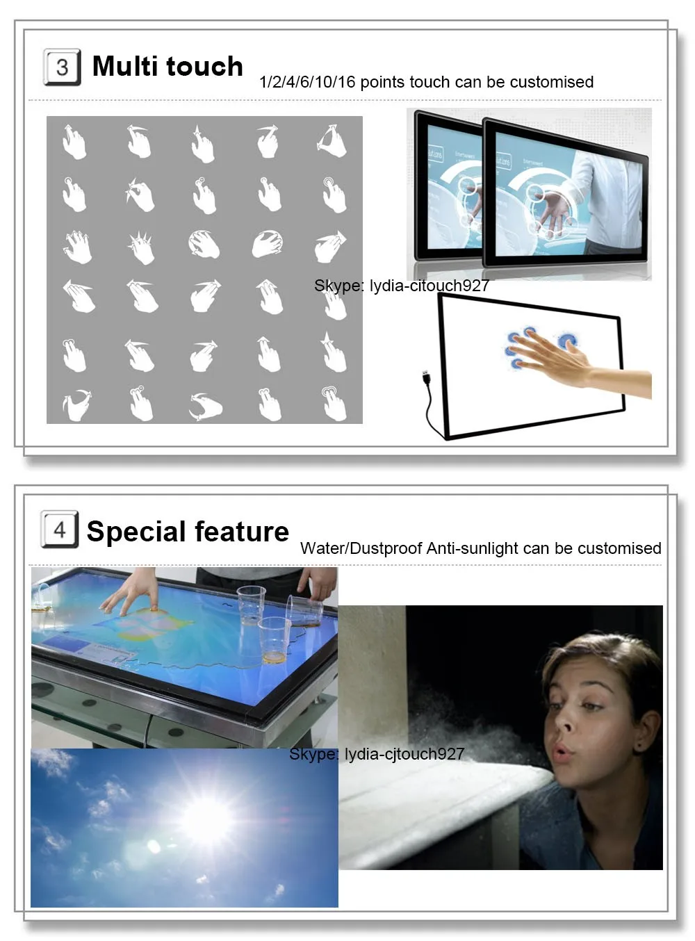 50 Inch Ir Infrared Touchscreen/multi Touch Screen Overlay/ Multi Touch ...