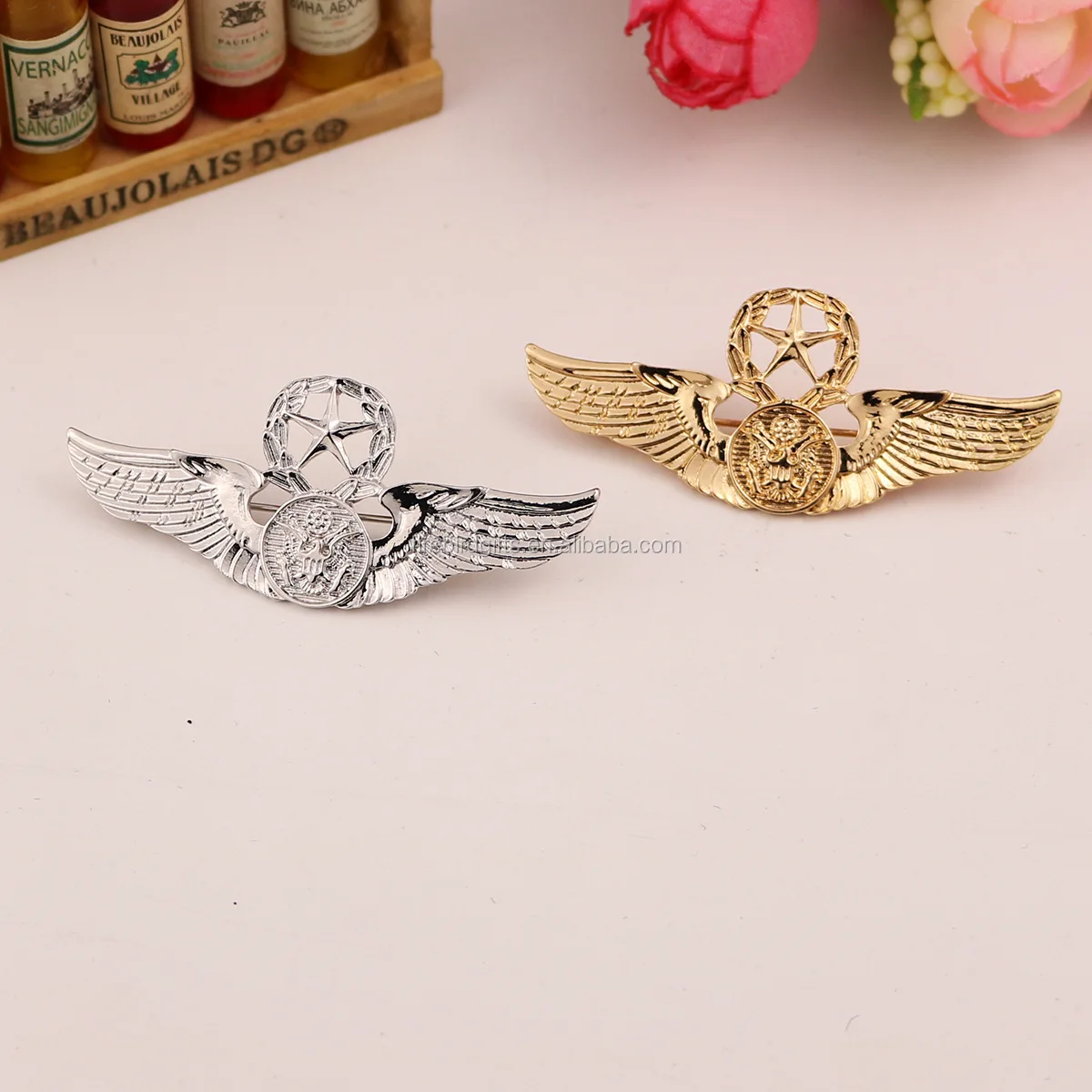 Custom Cabin Crew Suit Wing Badge - Angel Theme