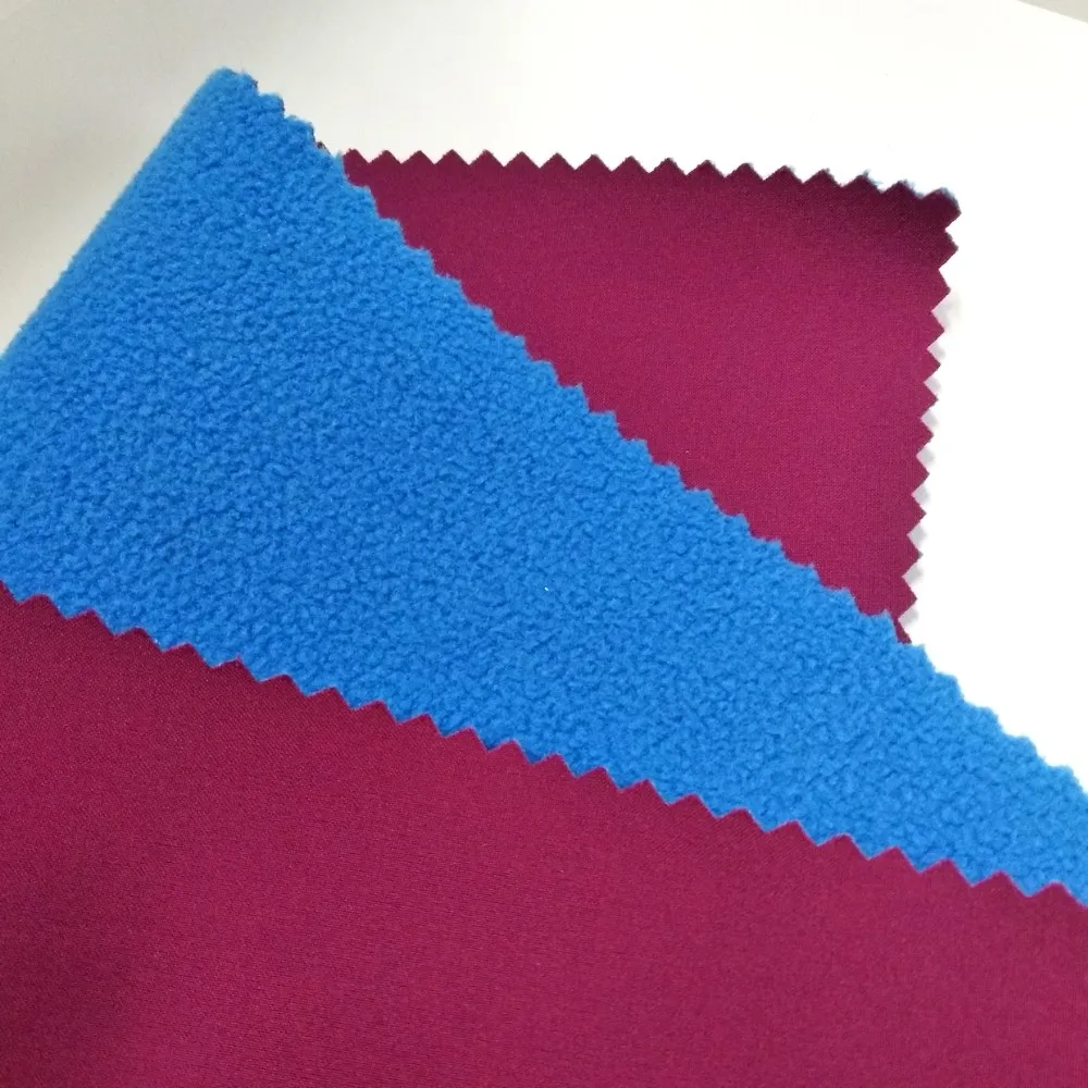 Custom Color 100d+40d Polyester Spandex Four Way Stretch Fabric Bonded ...