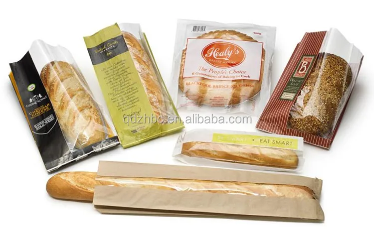 Eco Friendly Kraft Paper Loaf Bread Packaging Bag With Clear Window ...