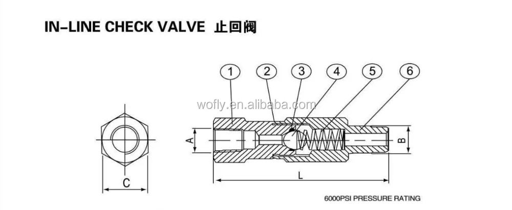 6mm Check Valve Non-return Valve High Pressure Stainless Steel Gas ...