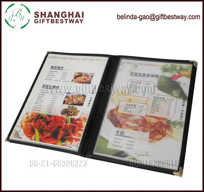 Promotional Clear A4 Menu Covers - Durable & Versatile