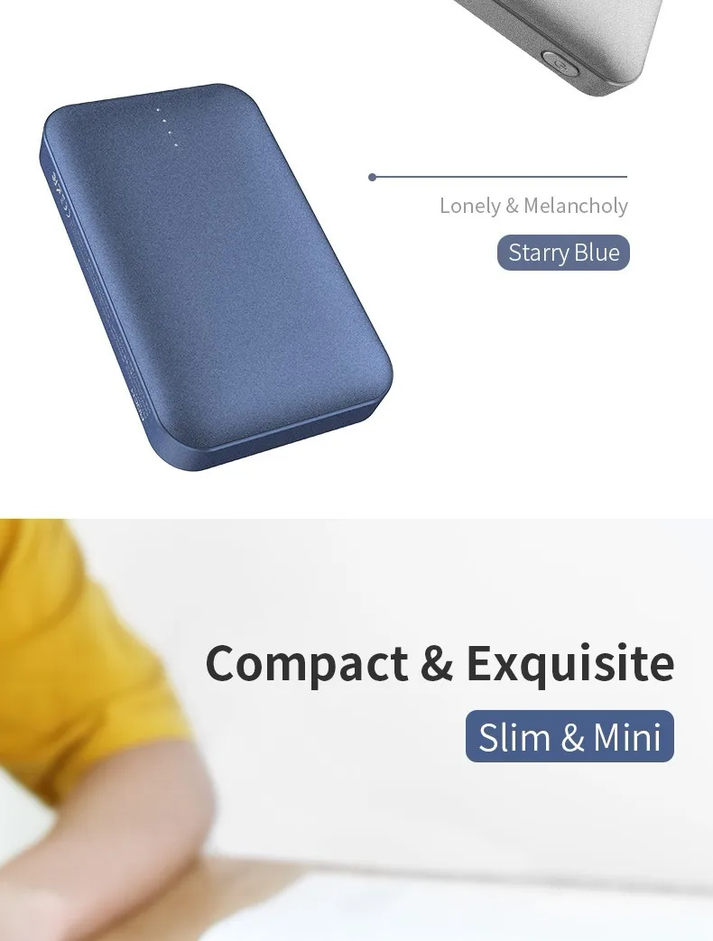 Rock Smallest Bank 10000mah P51 Portable Slim Battery Mini Small ...