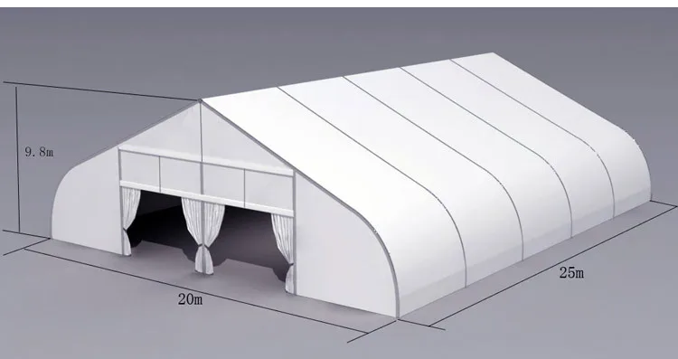 Military Modular Prefab Metal Clamshell Buildings Aircraft Hangars ...