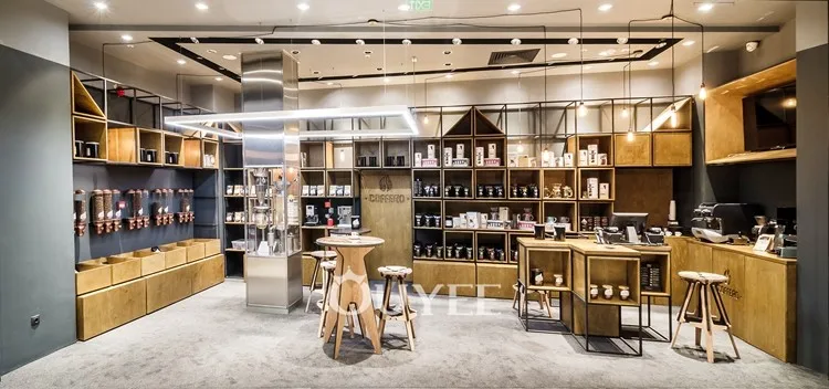 Wall Unit Coffee Retail Shop Design Display Furniture Cabinet Retail ...