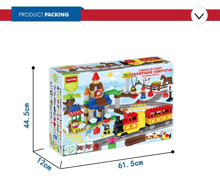 139pcs Musical Cheap Intelligent Plastic Train Set Toy for Children ...