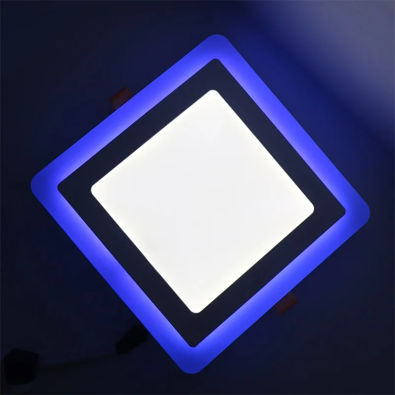 Dimmable Dual Color Led Panel Light White Rgb 6w 9w 18w 24w Downlight ...