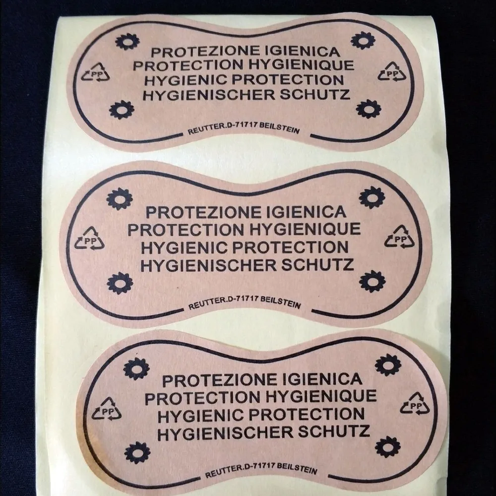 Custom Paper Protection Hygienic Sticker - Durable & Washable