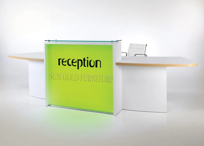 Popular Simple Design Orange and White Small Salon Reception Desk ...