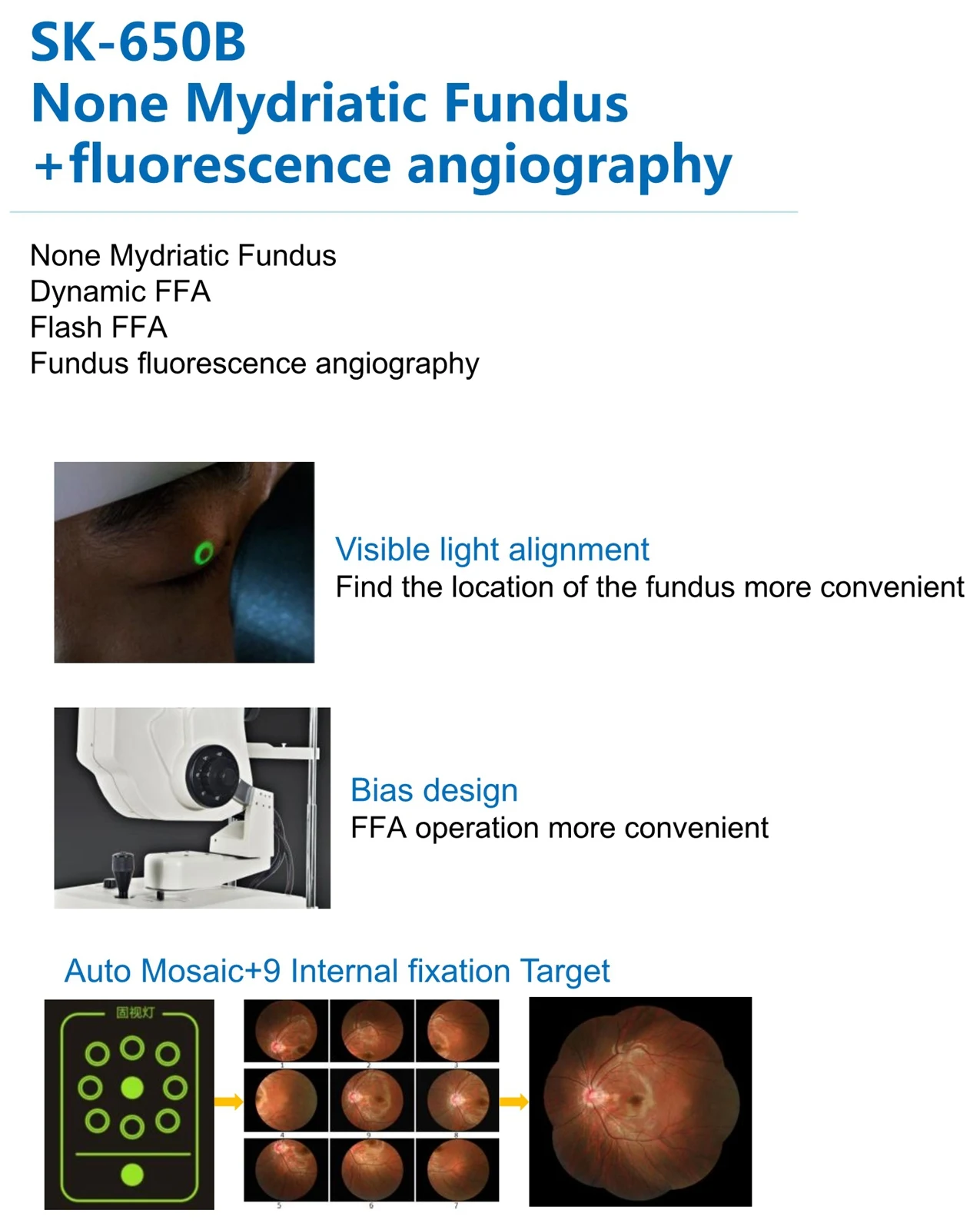 Sk-650b Cheapest Ophthalmic Equipments Retina Camera Ffa Digital Eye ...