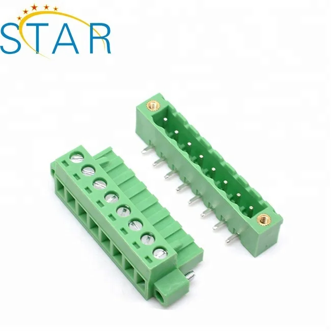 8 Pin 5.08mm PCB Pluggable Screw Terminal Blocks Right Angle