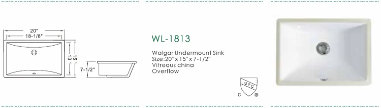 White Undercounter Bathroom Bowls Ceramic Sink Wl-1813 - Buy Undercounter Sink,White Ceramic ...