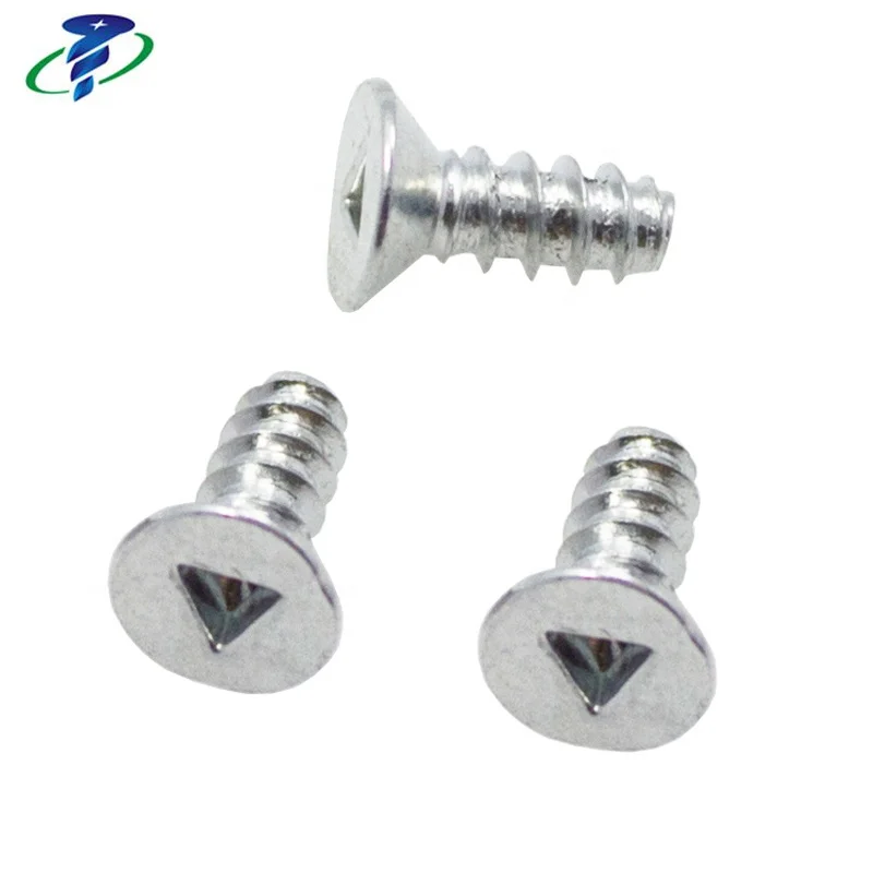 Silver Galvanized Self Tapping Triangle Security Screw M4x10 - Buy ...