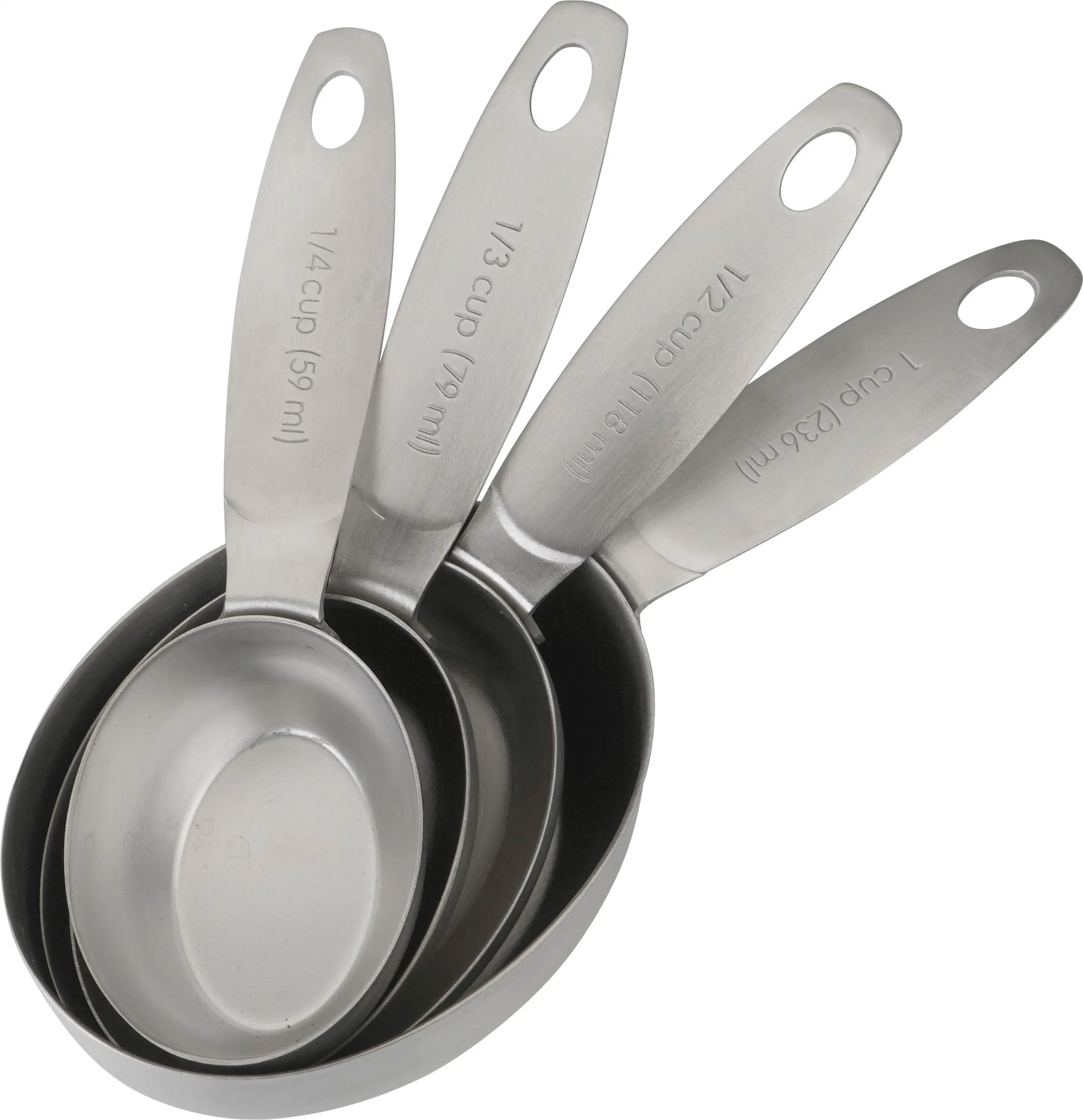 Smart Kitchen Accessories Oval Shape Stainless Steel Metal 4 Piece ...