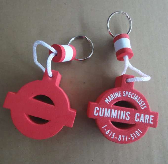 Custom Eva Foam Floating Keychain With Silk Screen Printing Keychain ...