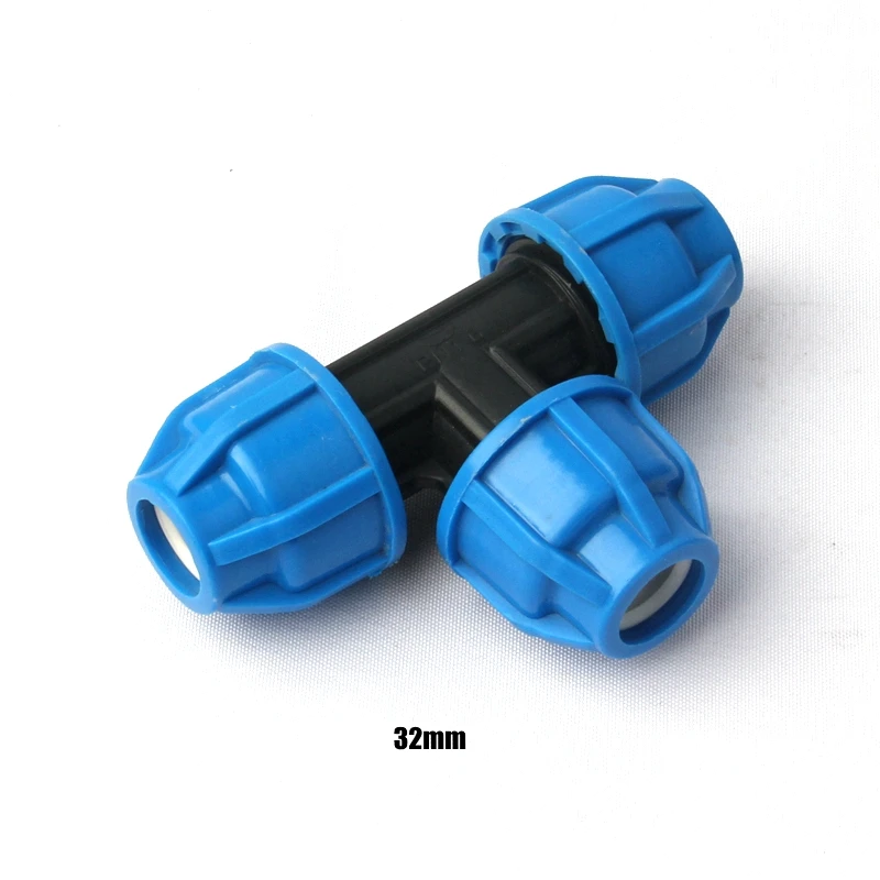 20mm-40mm Pe Tee Connector Agricultural Irrigation System Tube Fittings ...