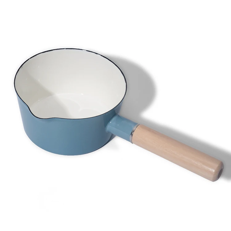 Cast Iron Carbon Steel Enamel Milk Pot - Durable & Versatile