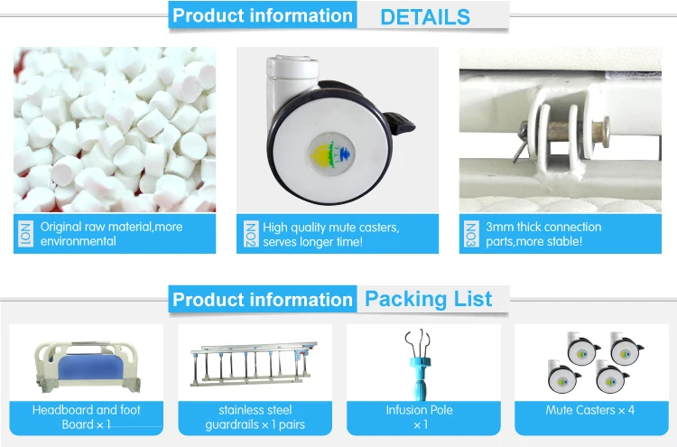 Hospital Furniture 2 Cranks Cardiac Bed for Disabled Patients