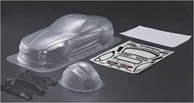 PC Clear Bodyshell Plastic RC Car Shell with Sticker for 1/10 On-Road ...