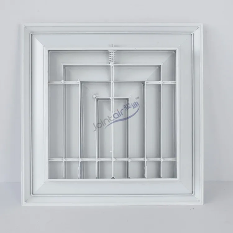 Hvac Aluminum Bevel Face 3-way Flow Square Ceiling Air Conditioning Directional Diffuser - Buy ...