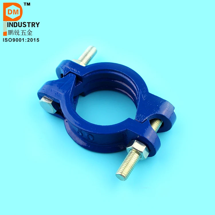 Blue Cast Iron Pipe Clamp With Hex Head Bolt & Nut - Buy Cast Iron Pipe ...