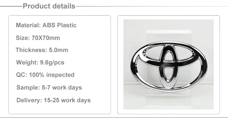 High Quality Smoothly Surface Abs Material Plastic Sticker Logo For Car ...