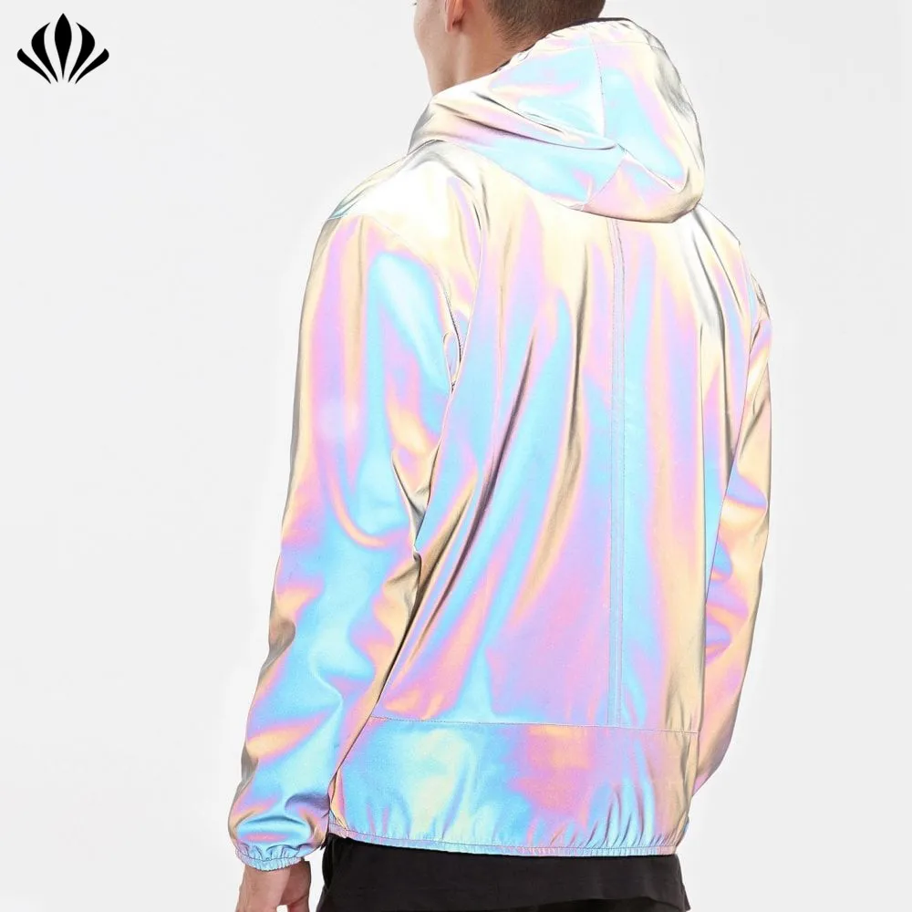 2020 Reflective Rainbow Jacket - Durable & Stylish Mens Windbreaker
