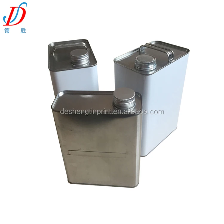 4 Liter F-Style Metal Can - Ideal for Motor Engine Oil