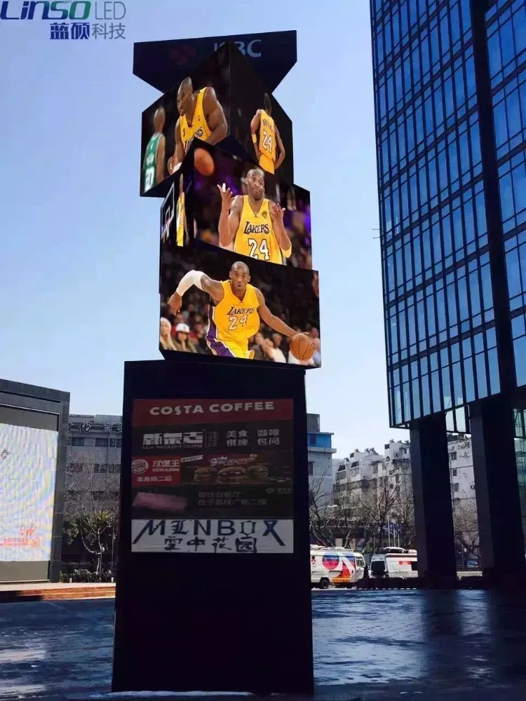 Train Station Indoor Advertising Revolving Totem Led Screen Totem - Buy ...