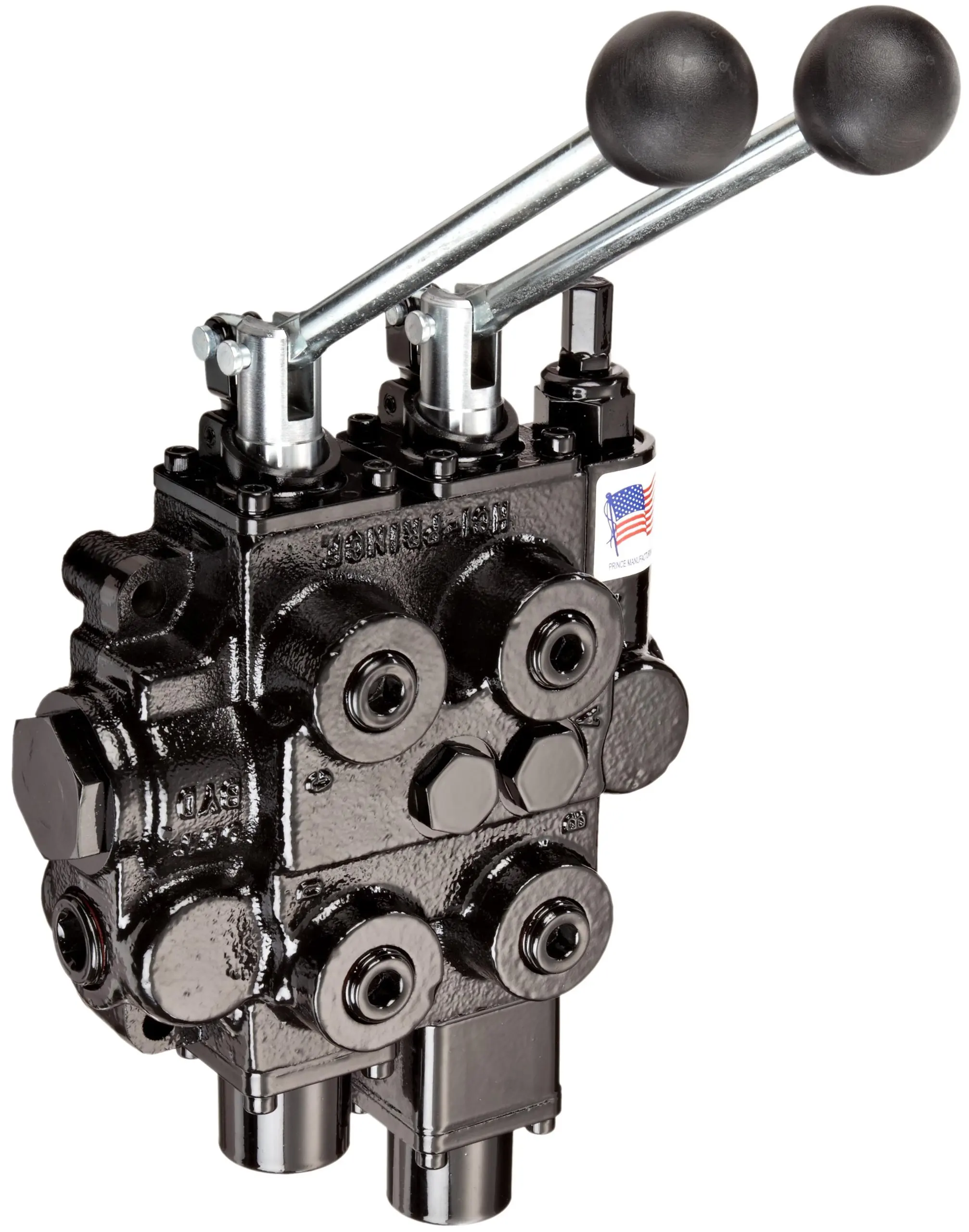 In/Out: #8 SAE Spring Center Monoblock Straight Handle 2 Spool 3500 psi ...