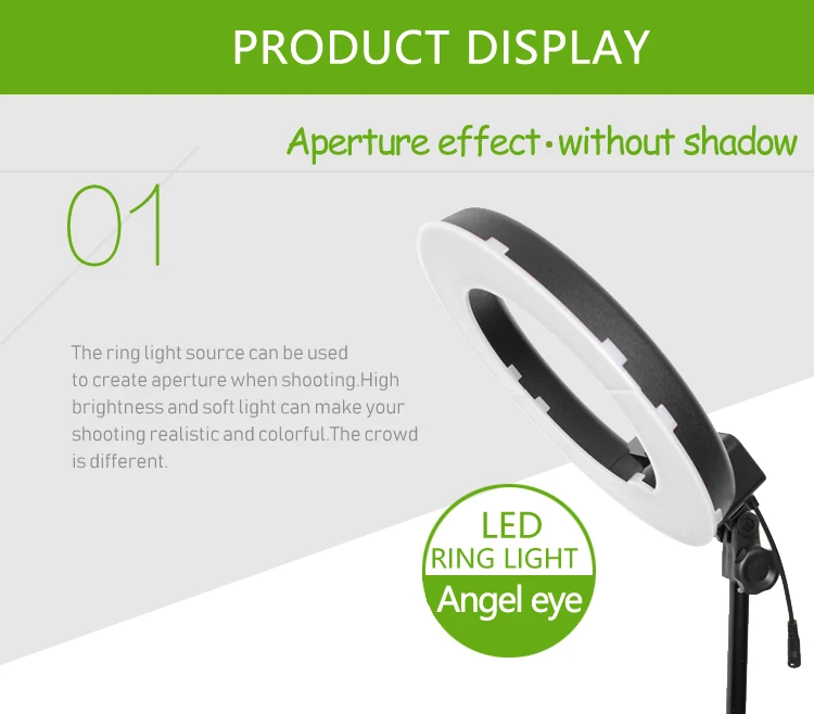 18inch Led Photo Studio Circle Light 5400k And 3200k Dimmable Led ...