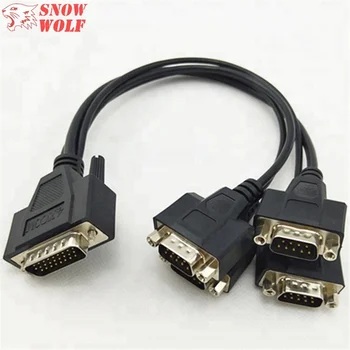 High Density 26pin Da-26 D-sub Connector To 4 Ports Rs232 Db9 Male To ...