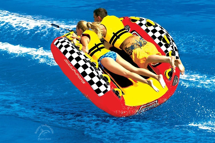 Durable Double 2 Rider Rampage Inflatable Towable Tube With Full Nylon ...