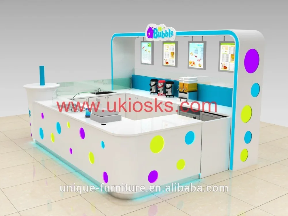 Attractive Boba Bubble Tea Kiosk Counter Furniture Booth - Buy Bubble ...