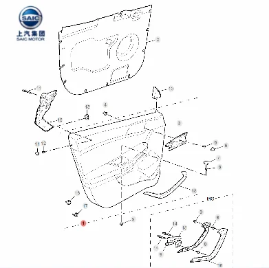 Original Parts SAIC MG4 MG6 MGZS MGHS OE Number 10081479 10081480 Car ...