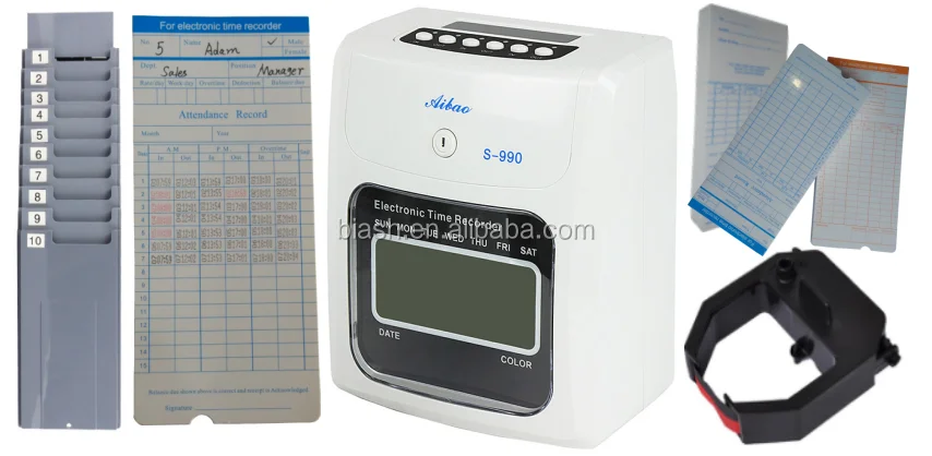 Portable Date Time Stamp Attendance Machine for Employees