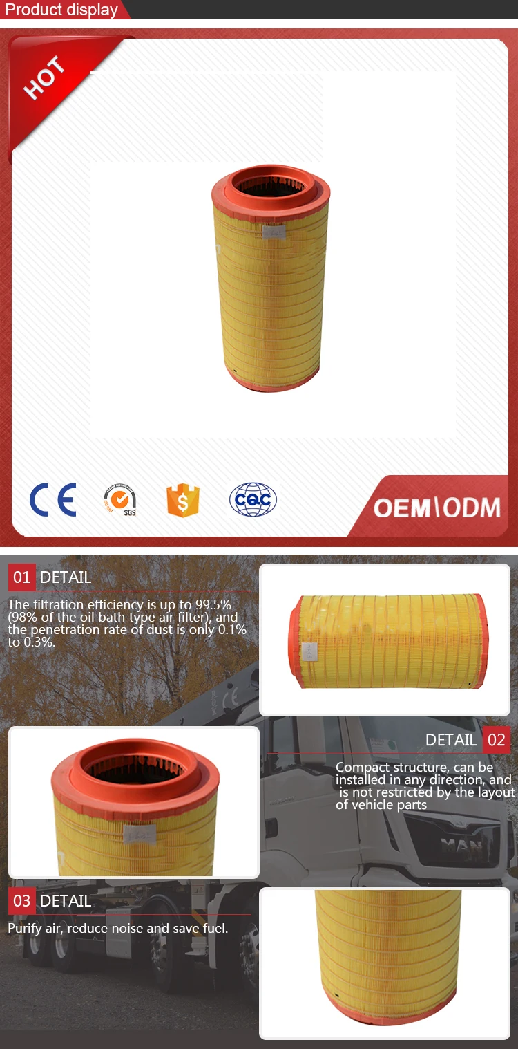 Truck Cartridge 0040943504 E603l C271320/3 Engine Truck Air Filter For ...