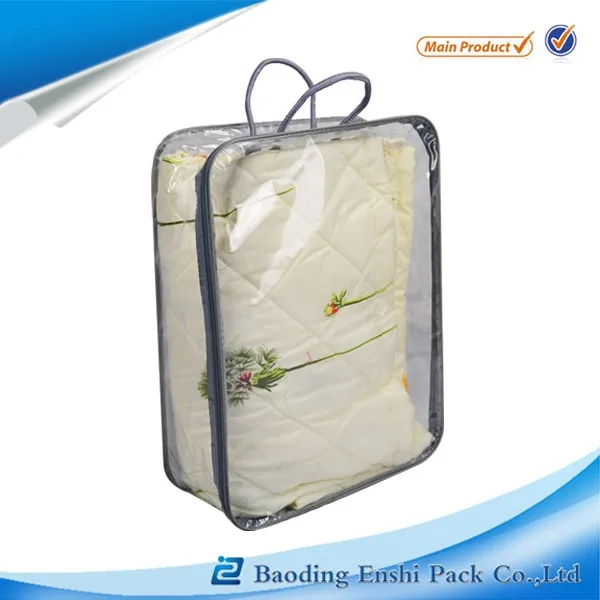 Clear Pvc Plastic Button Curtain Packaging Bag With Hook - Buy Curtain ...