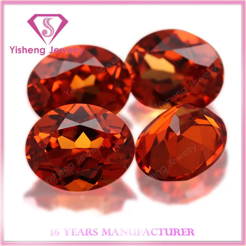Oval Facet Loose Blood Red/orange Ruby Corundum Fire Stone Gems - Buy ...