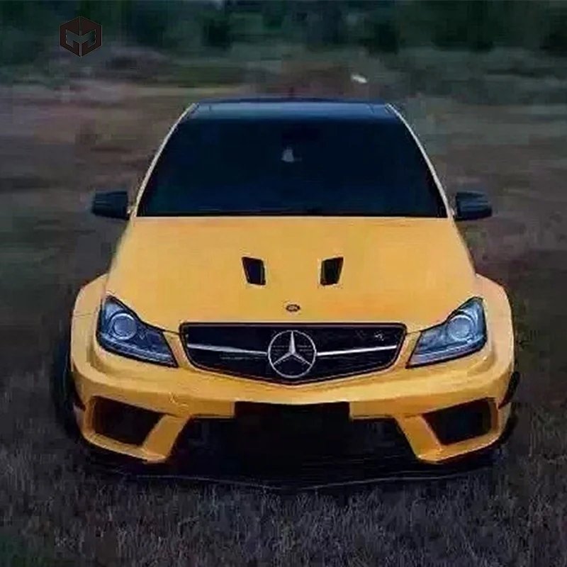 Fiberglass Front Rear Bumper Side Skirts Fenders Canard Hood Black ...