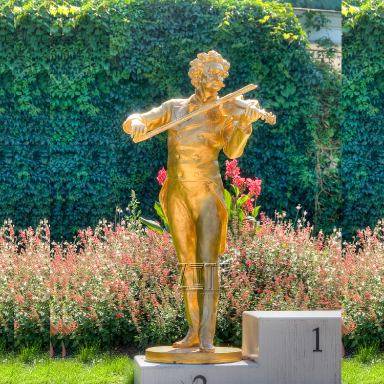 Life Size Bronze Musician Playing Violin Statue Sculpture - Buy Bronze ...