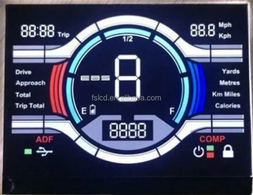 Hot Sale Lcd Screen Colour Va Numeric Lcd Display Module Custom 5 Digit 7 Segment Lcd Display ...