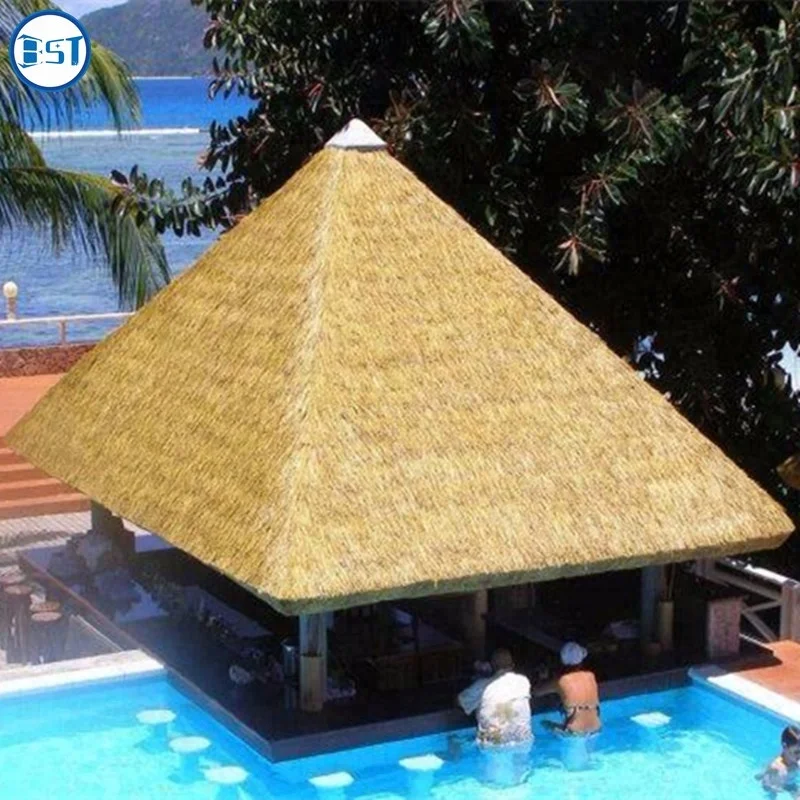 UV Resistant Plastic Artificial Thatched Roof - Fire Retardant