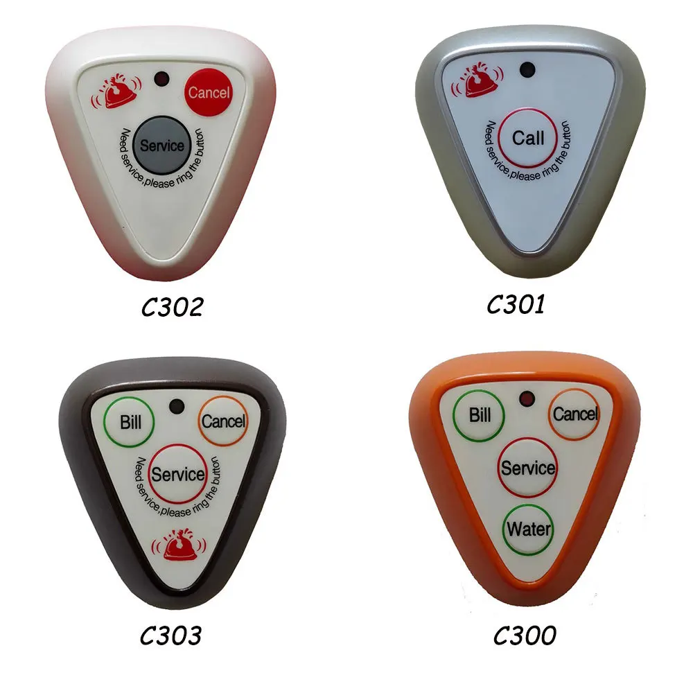 Waiter Call System Round Button,Restaurant Buzzer,Portable Paging ...