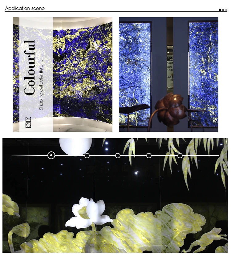 Attractive Gold Luxury Stone Backlit Translucent Wall Panel For Sale ...